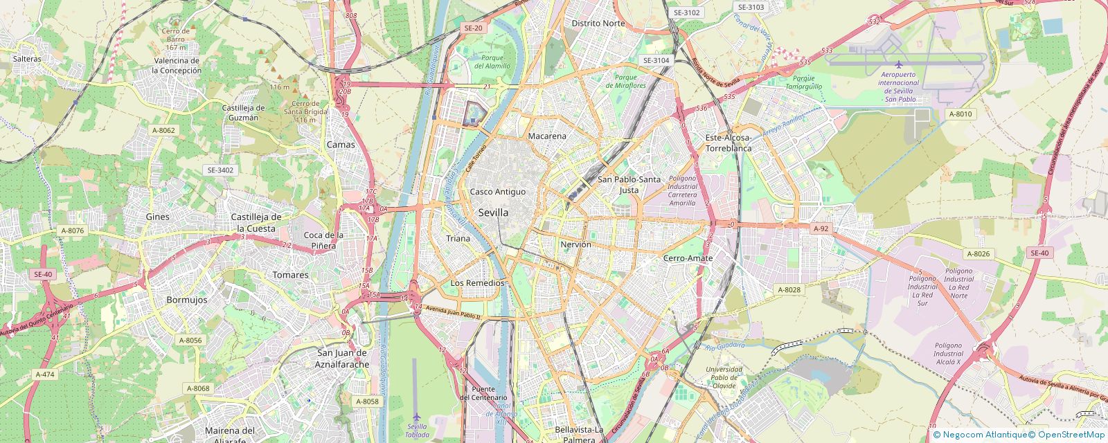 Touristic map of Seville - City Guide Séville
